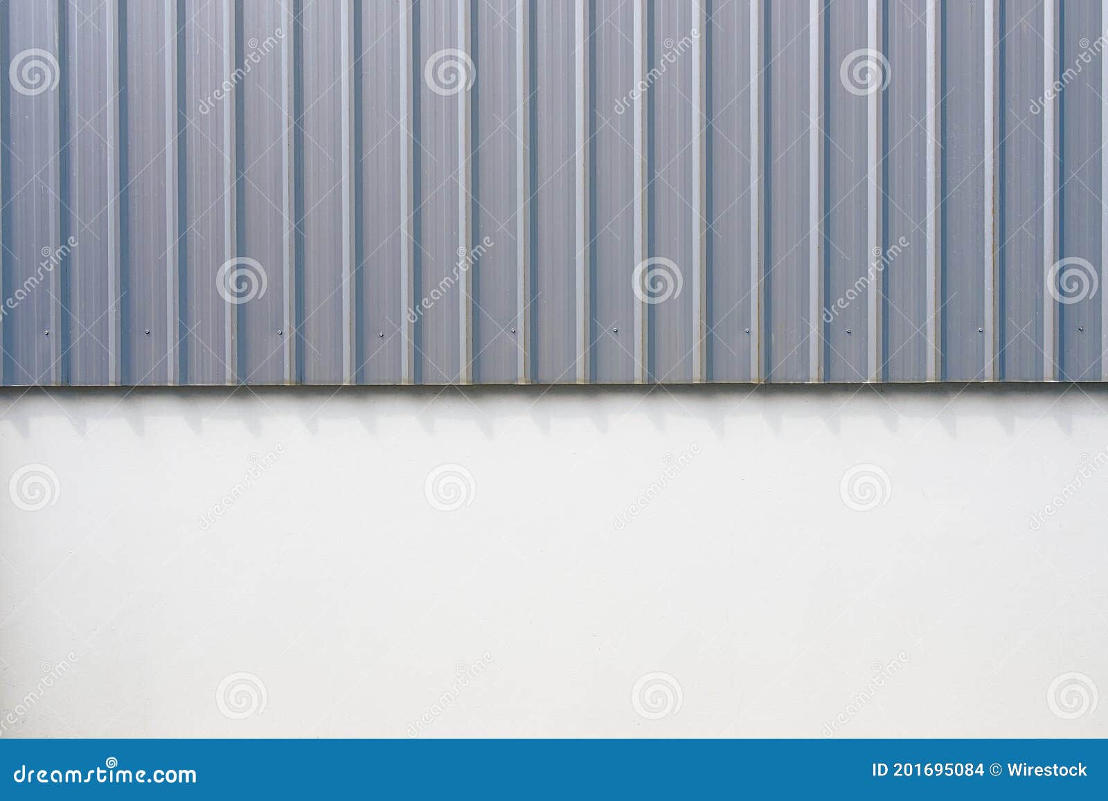 Corrugated Metal Panel Cladding of a Warehouse Building Stock Photo ...
