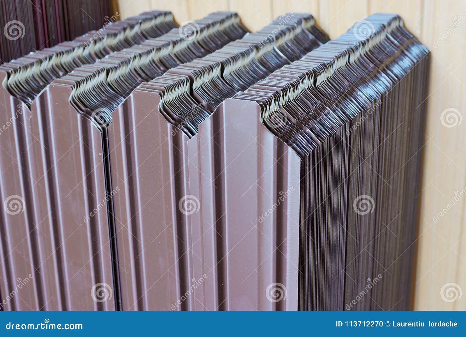 Corrugated metal siding stock photo. Image of gray, corrugated - 113712270