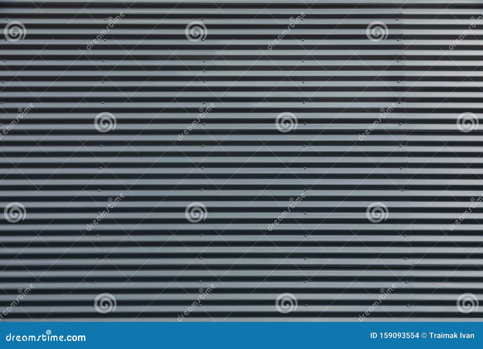 Ribbed Metal Wall of a Modern Building Stock Photo - Image of ...