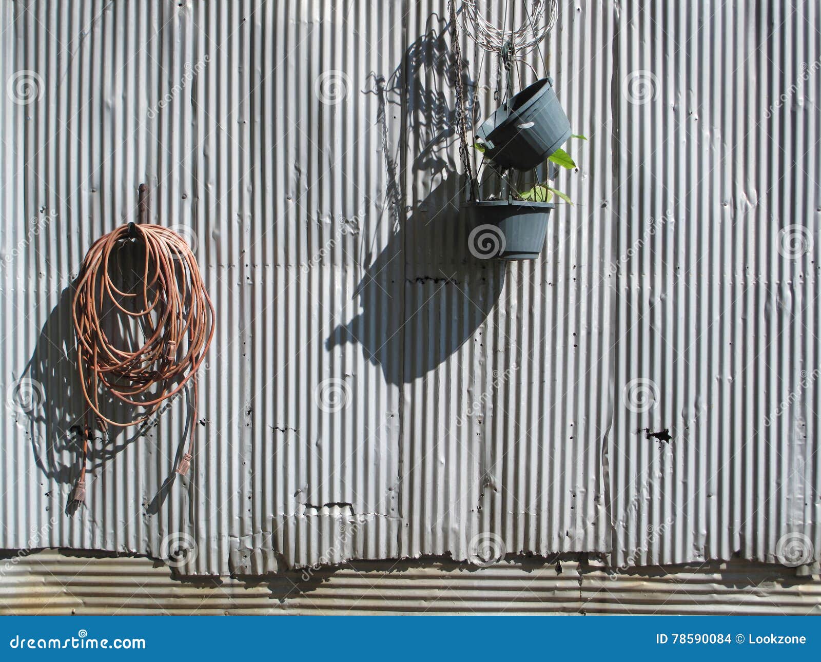 Corrugated Metal Wall stock photo. Image of dramatic - 78590084