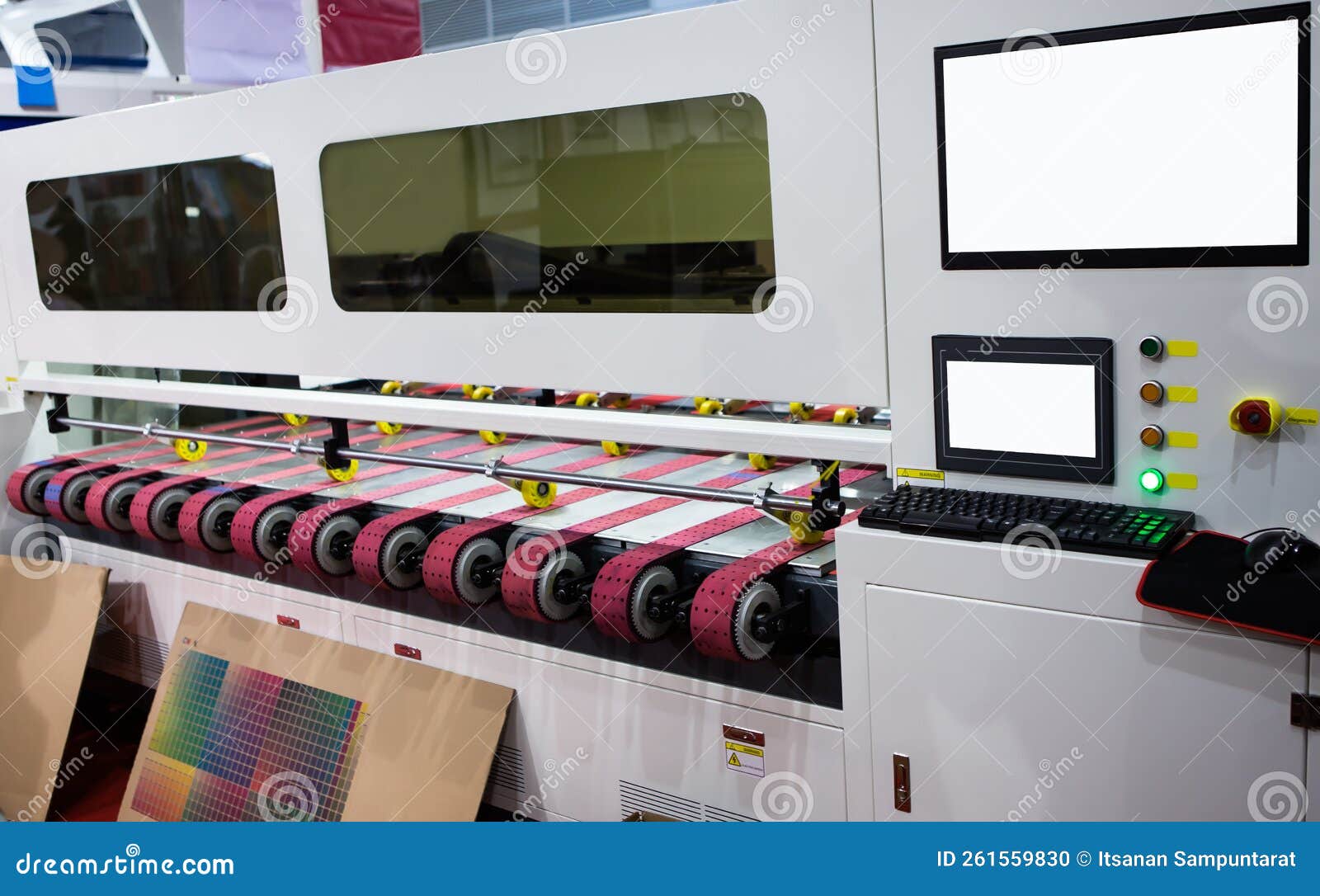 Corrugated and Packaging Digital Printing Machine Stock Photo - Image ...
