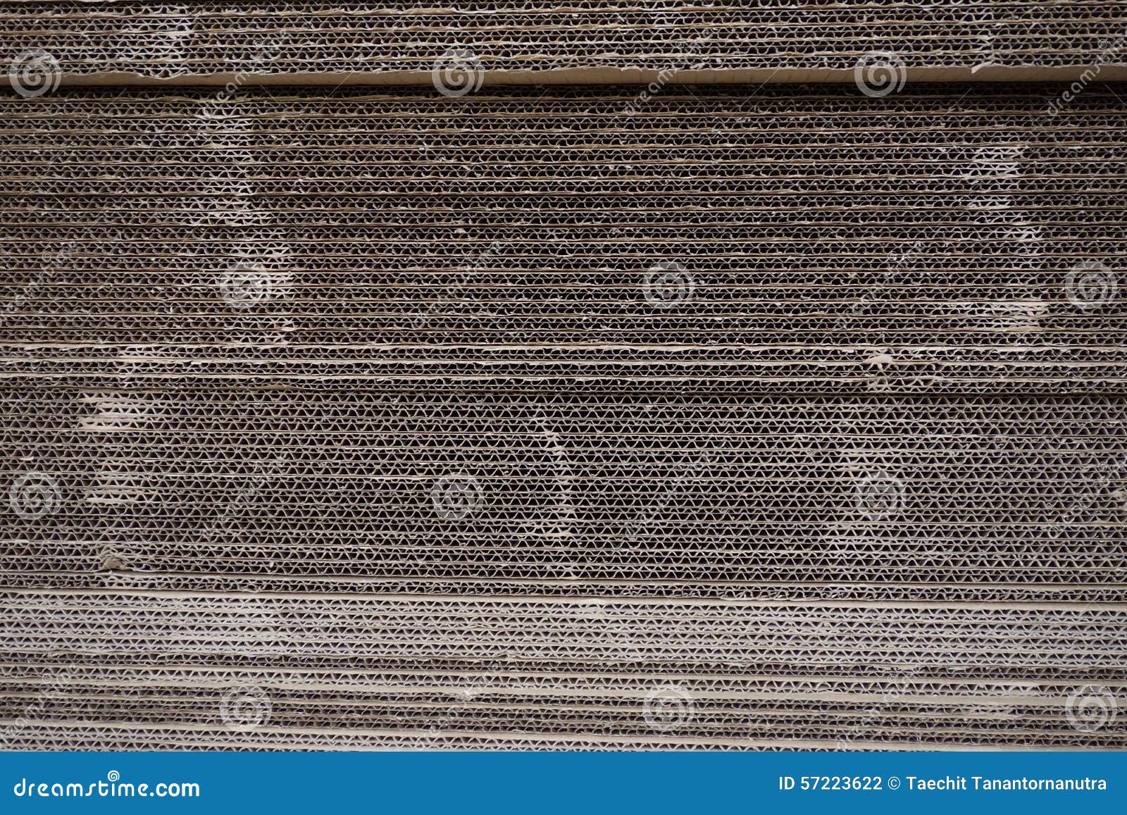 Corrugated Paperboard On Wood Table Background Stock Photo ...