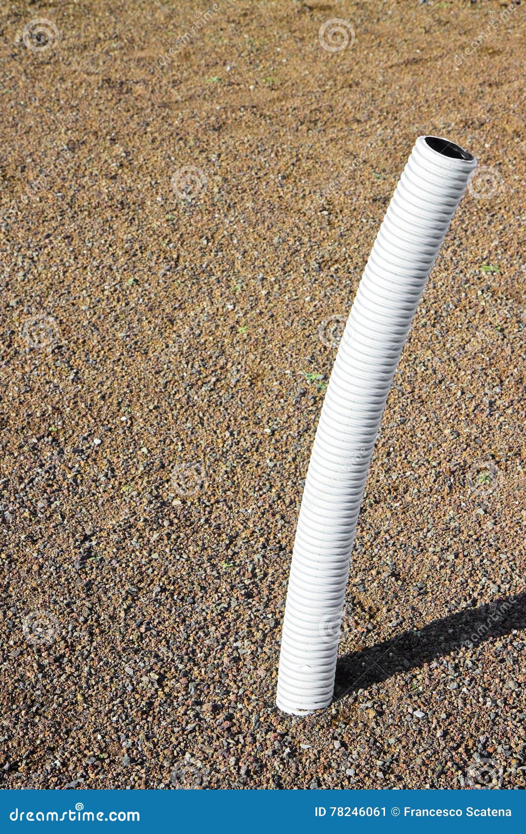 Corrugated Pipe with Cable Coming Out Stock Image - Image of energy ...