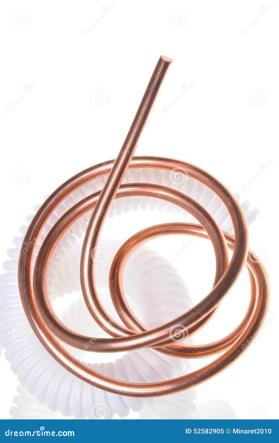 Corrugated Pipe with Copper Wire Stock Image - Image of industry ...