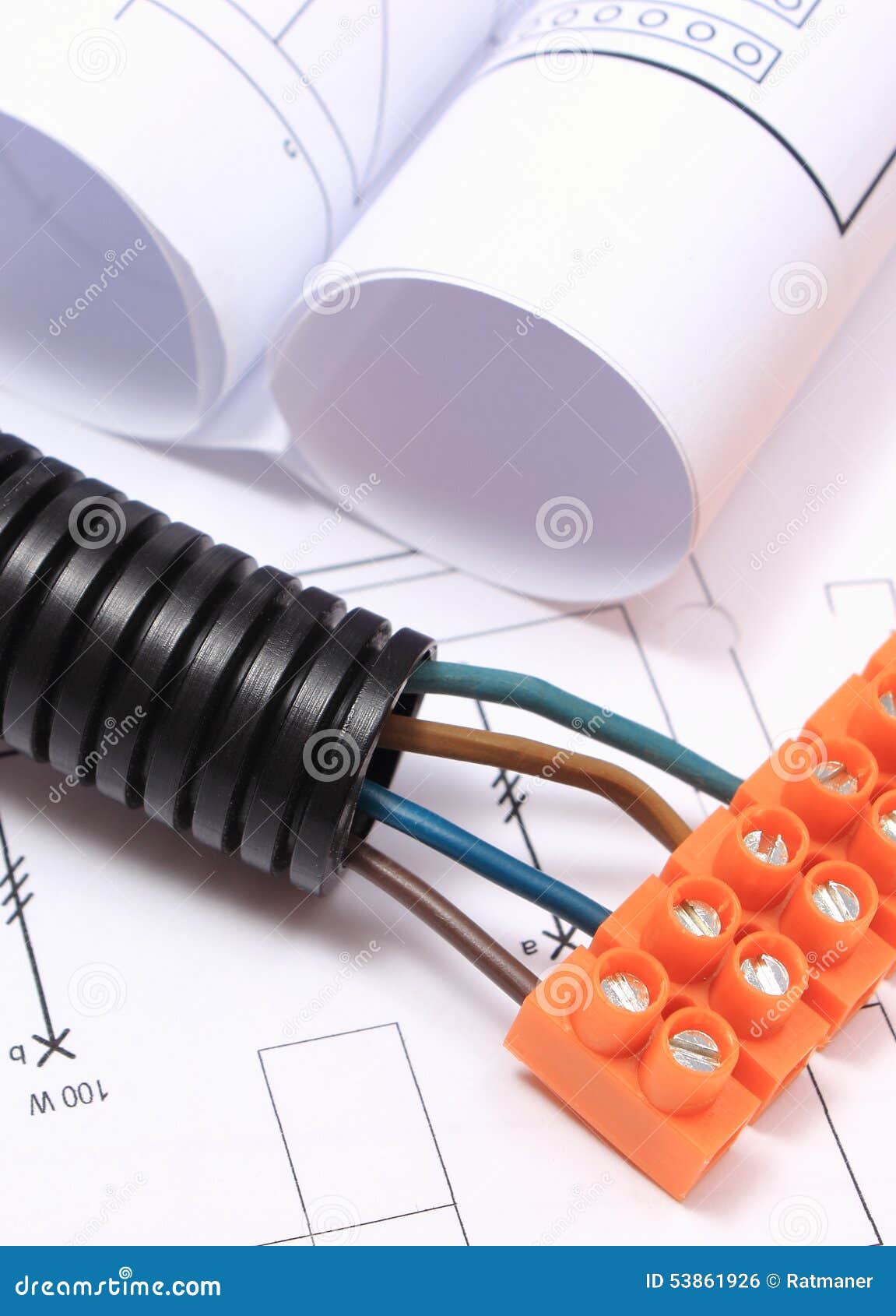 Electrical Cube With Connections Of Electric Copper Wires And ...