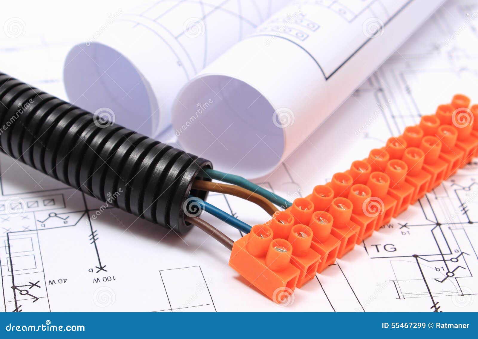Electrical Cube With Connections Of Electric Copper Wires And ...
