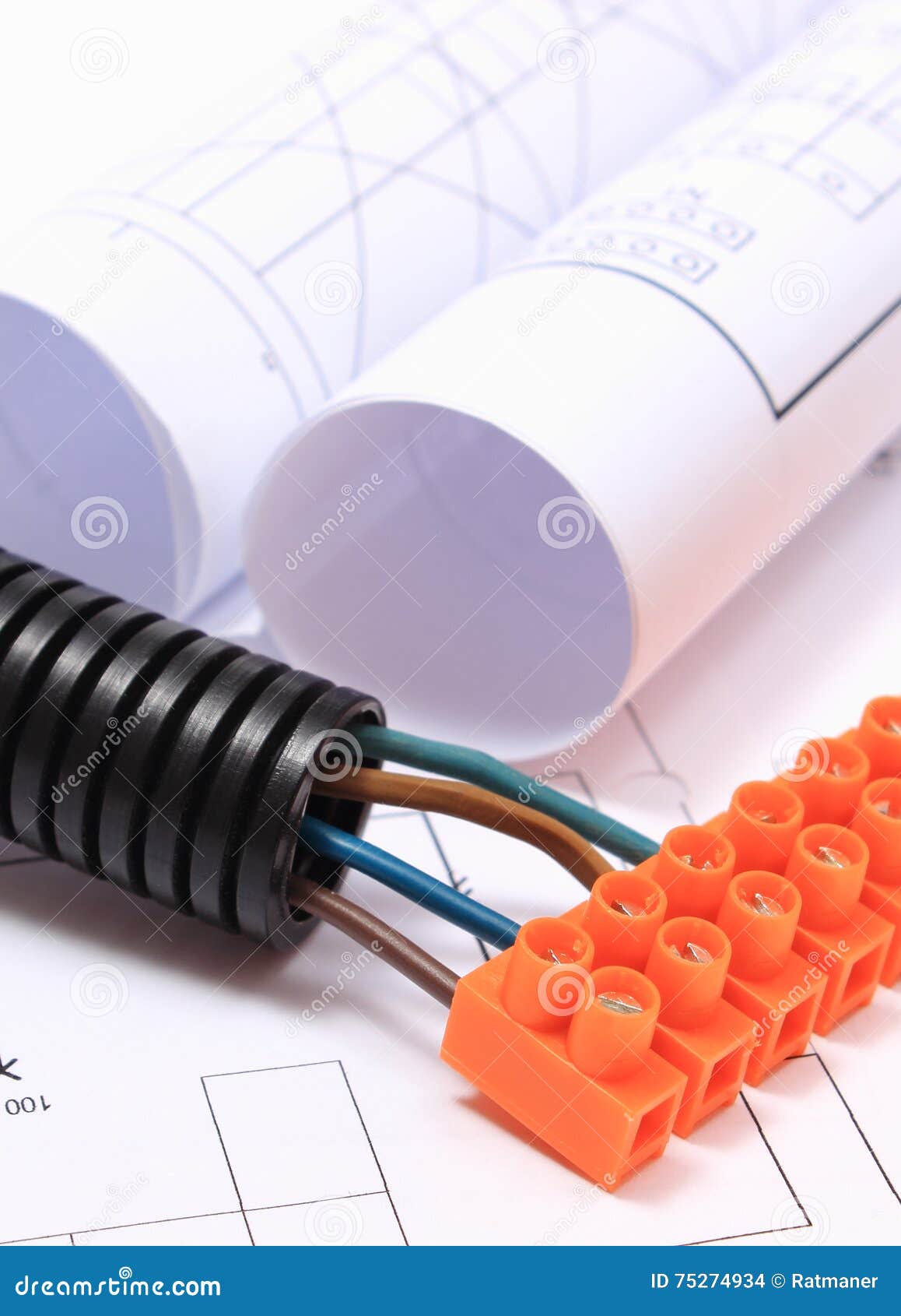 Electrical Cube With Connections Of Electric Copper Wires And ...