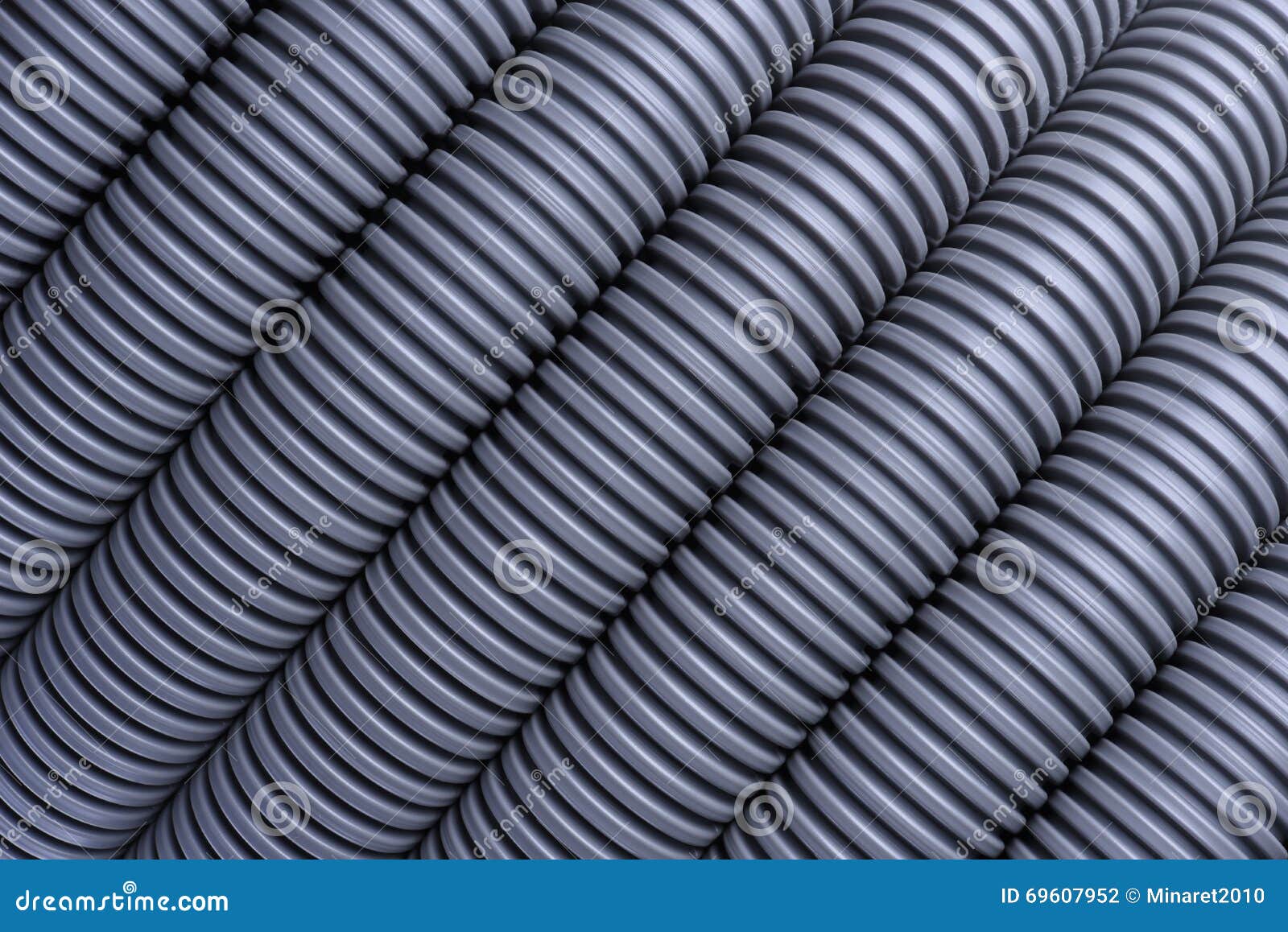 Corrugated Pipe for Installation Stock Photo - Image of construction ...