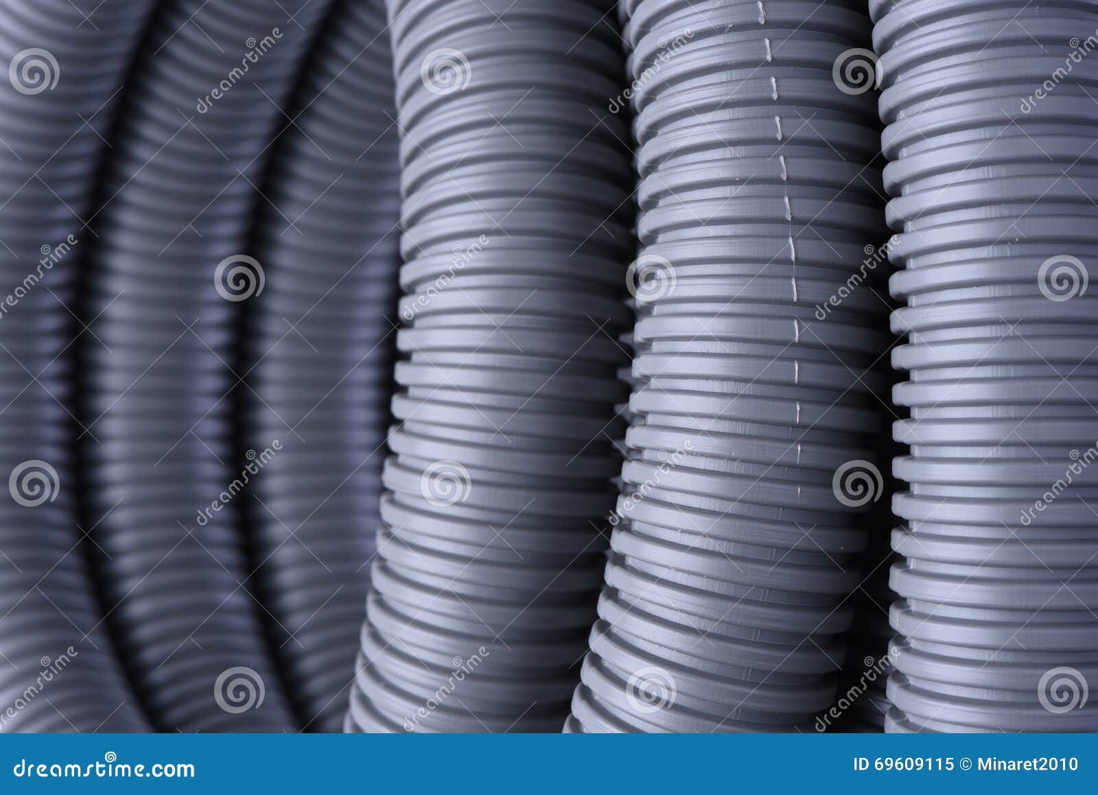 Corrugated Pipe for Installation Stock Image - Image of conduit ...