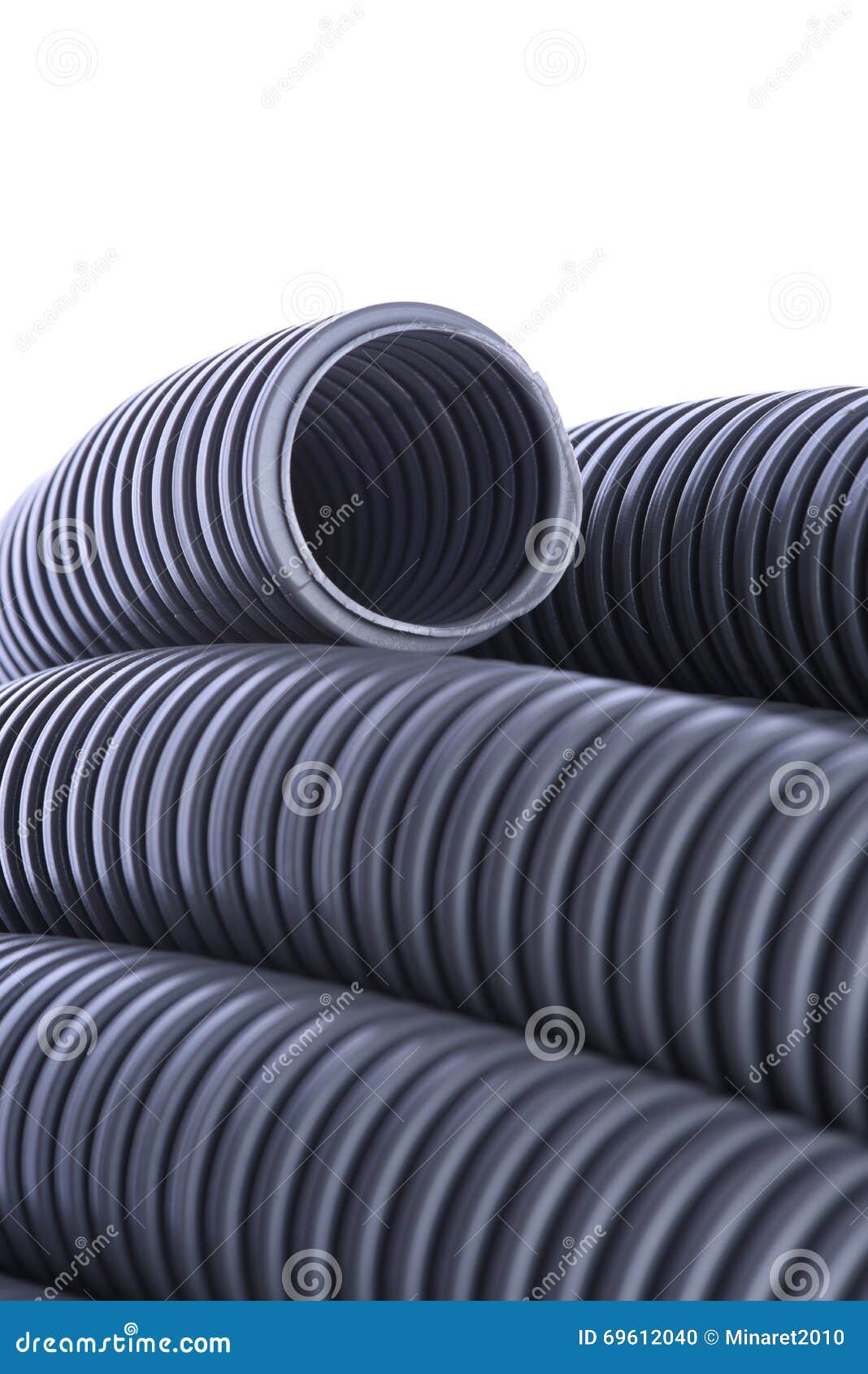 Corrugated Pipe for Installation of Electrical Cable Stock Photo ...
