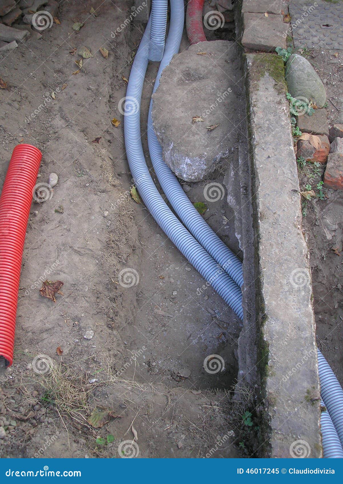 Corrugated pipe stock image. Image of public, telecommunications - 46017245