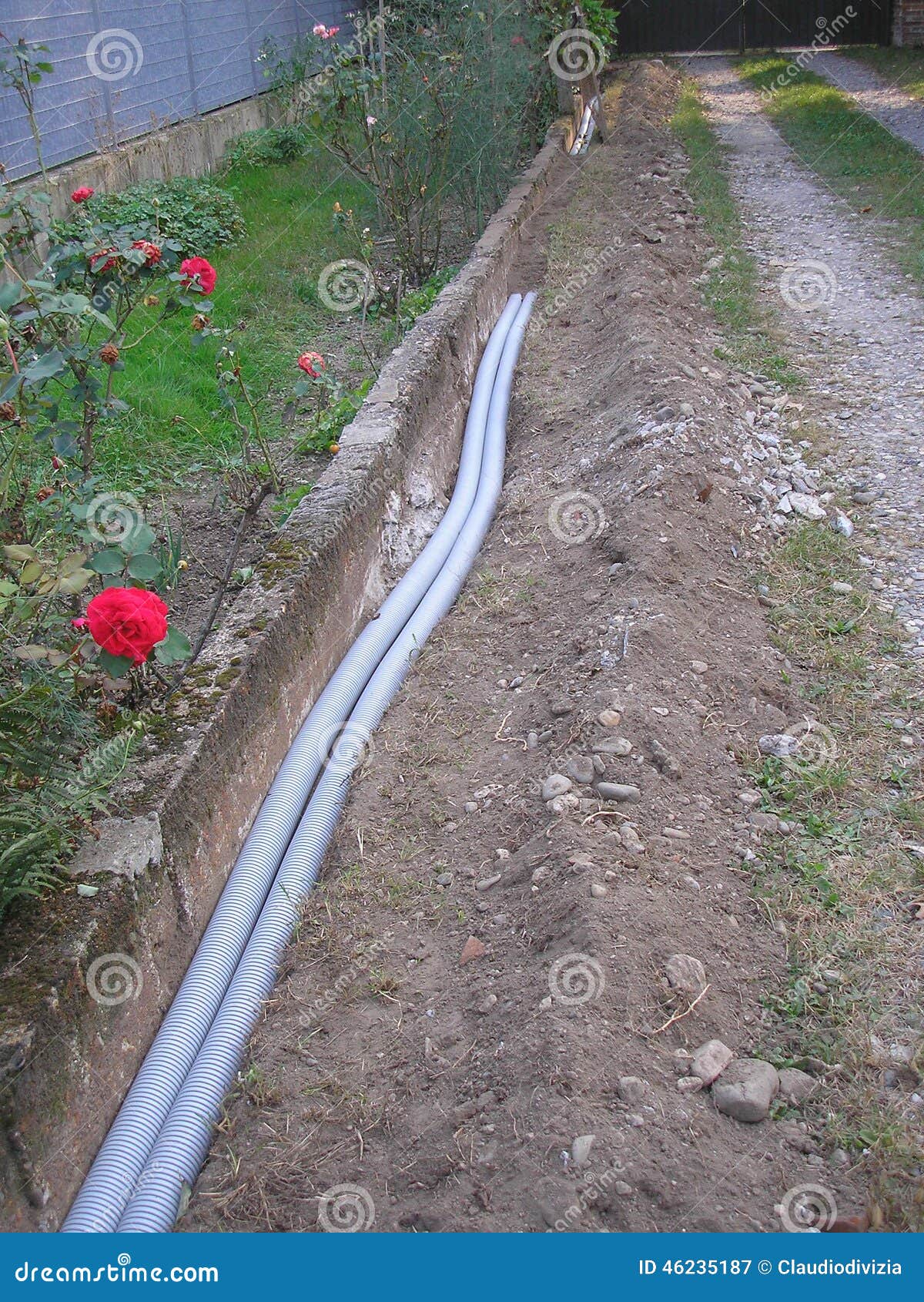 Corrugated pipe stock image. Image of underground, pipes - 46235187