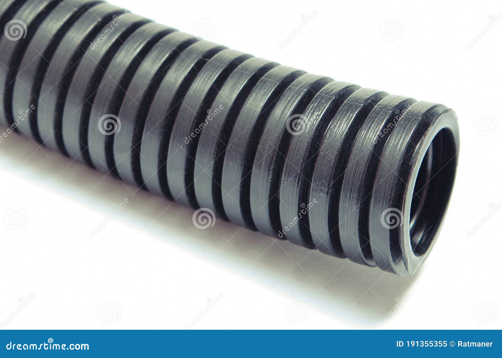 Corrugated Pipe for Voltage Cable. Components Using in Electrical ...
