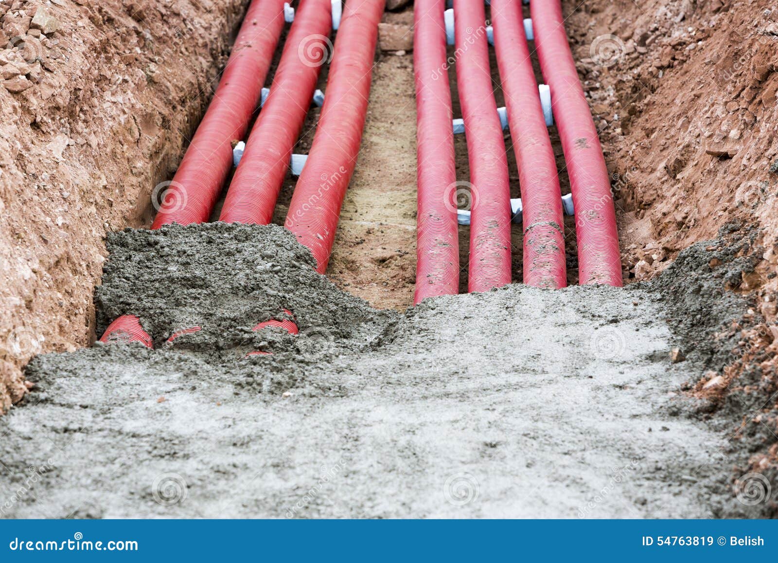 Corrugated Pipes for Electrical Installation Stock Image - Image of ...