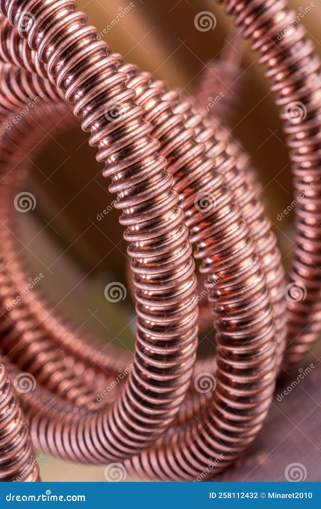 Corrugated Copper Plate. Ribbed Metal Background. Iron Backdrop Royalty ...