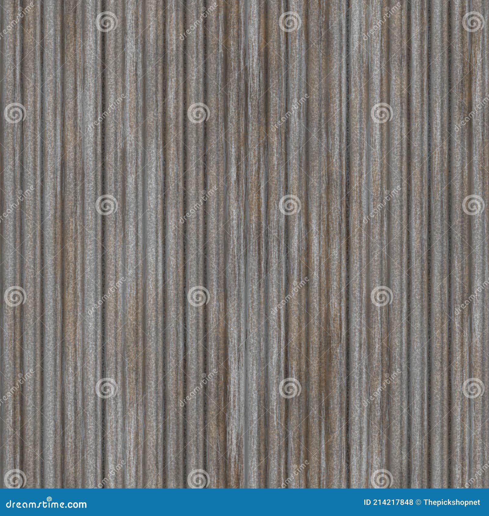 Corrugated and Rusty Galvanized Metal Panel Stock Illustration ...