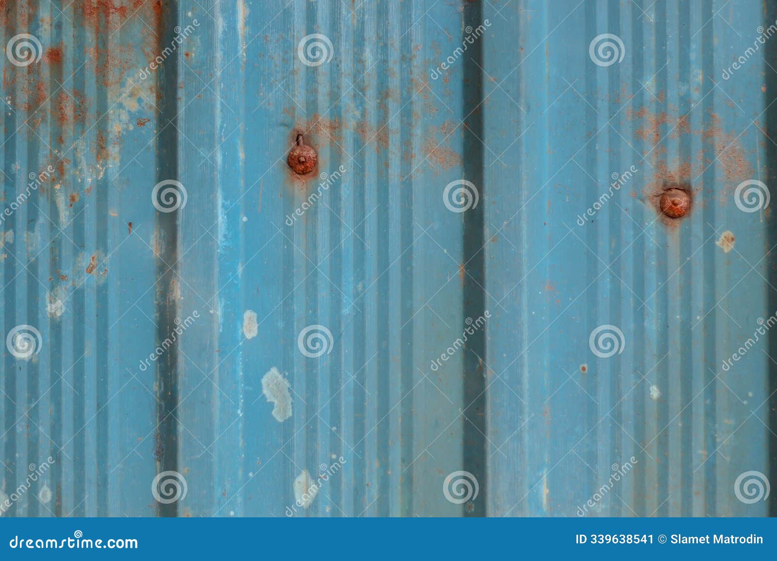 Corrugated Rusty Metal Background Striped Blue Red Rust Color Stock ...