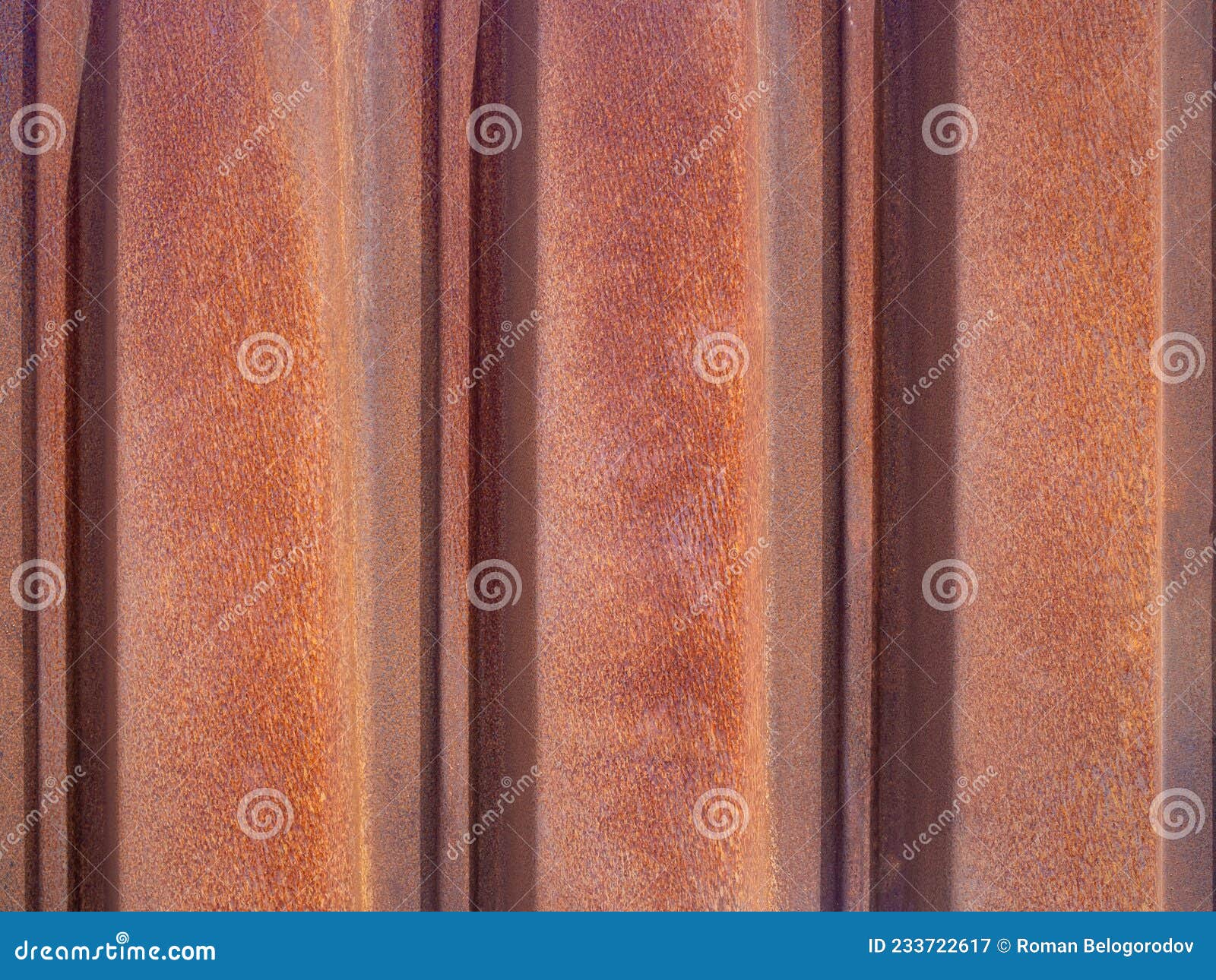 Corrugated Rusty Metal Tin Roof / Wall Seamless Texture Stock Photo ...