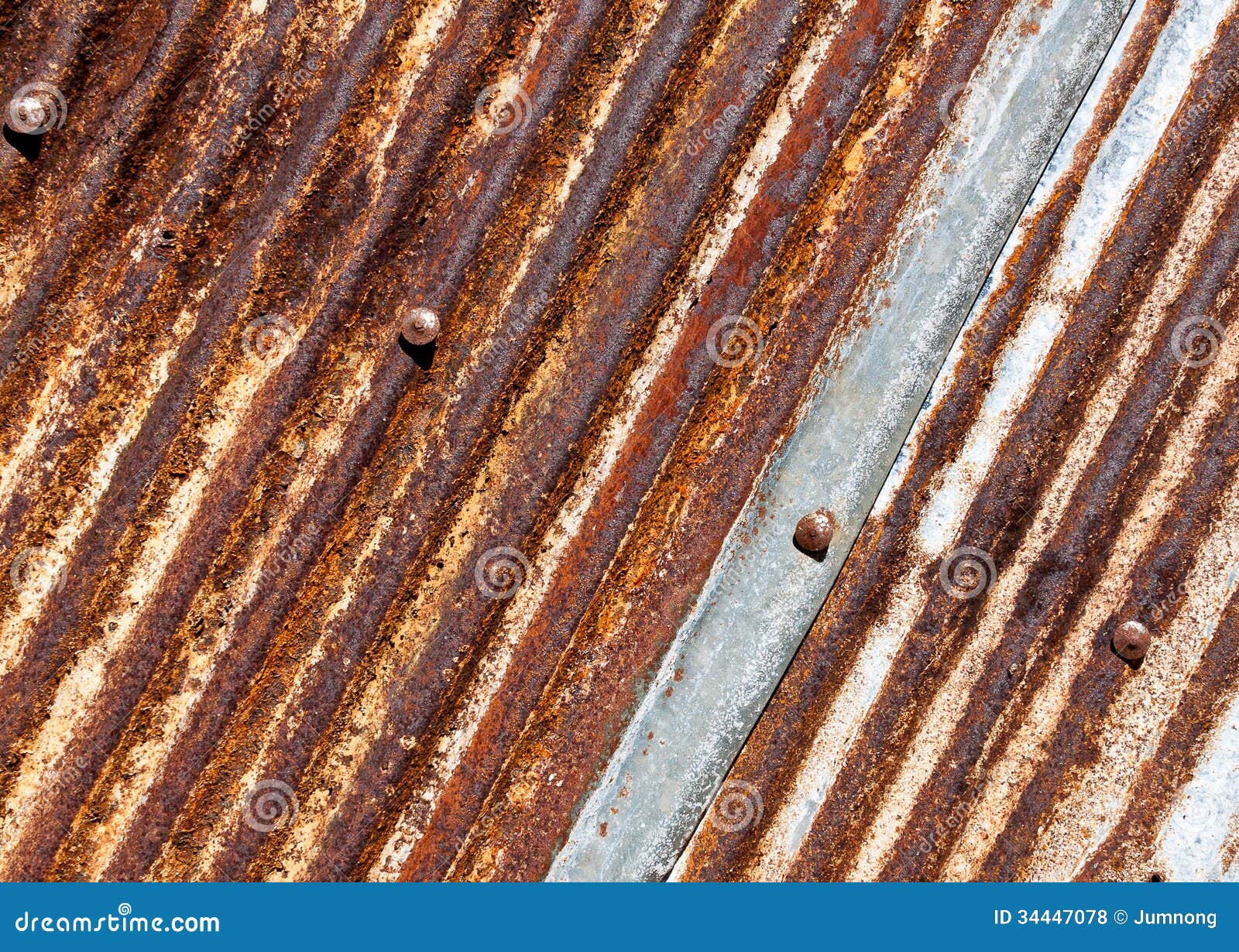 Corrugated Rusty Metal Wall Stock Photo - Image of steel, interior ...