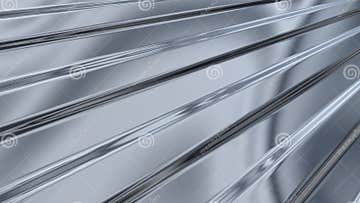 Corrugated Sheet Metal, Reflecting Light Stock Illustration ...