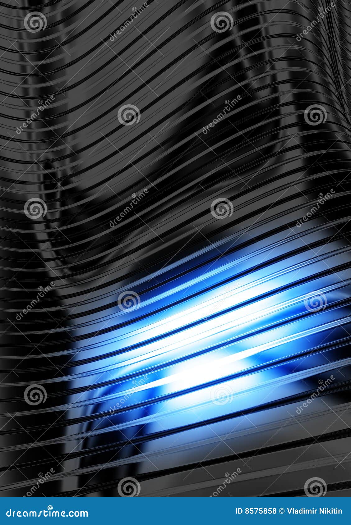 Corrugated Sheet Metal, Reflecting Light Stock Illustration ...