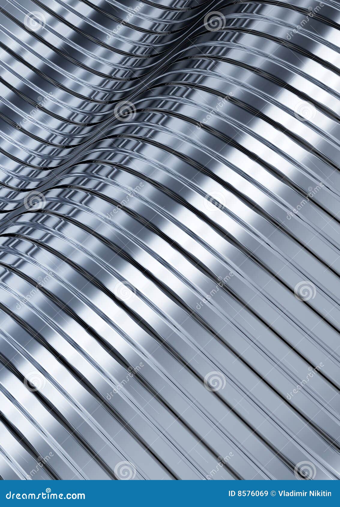 Corrugated Sheet Metal, Reflecting Light Stock Illustration ...