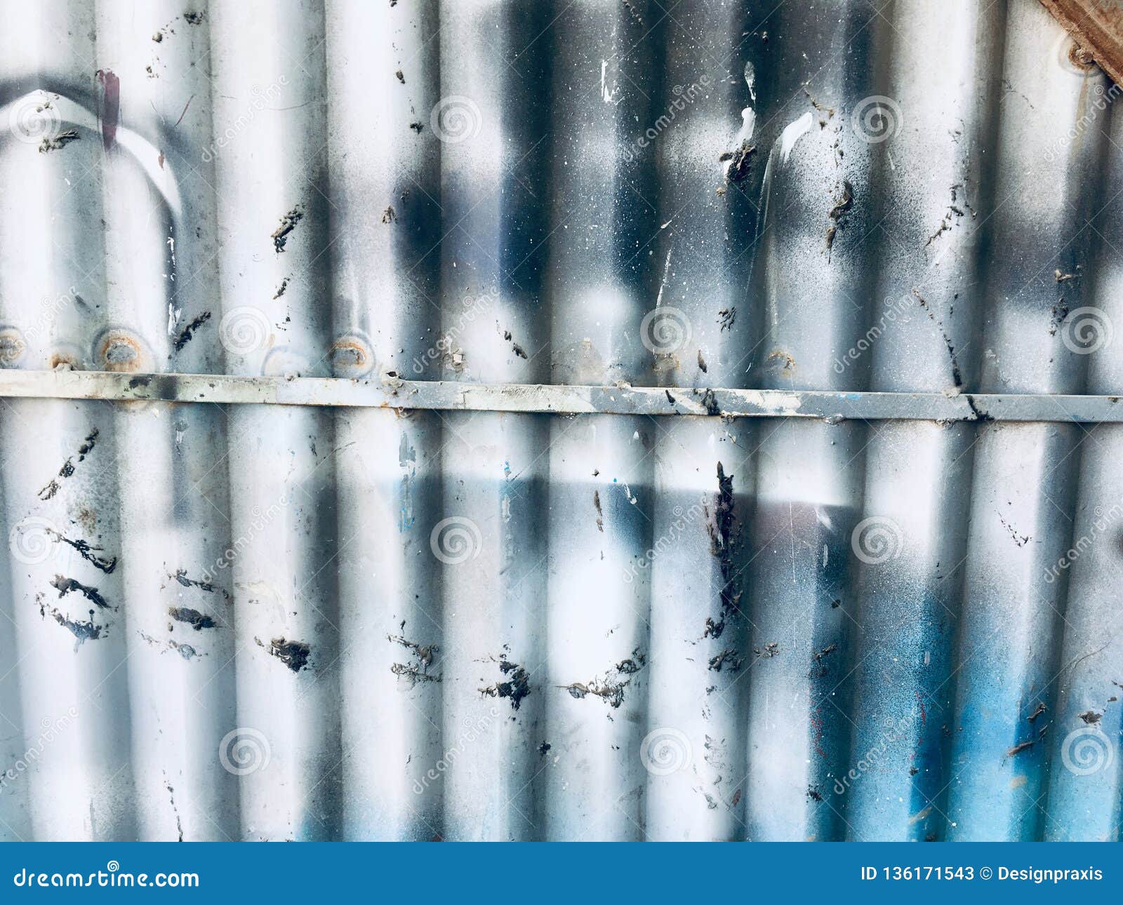 Corrugated Sheet Wall Pattern Stock Image - Image of design, material ...