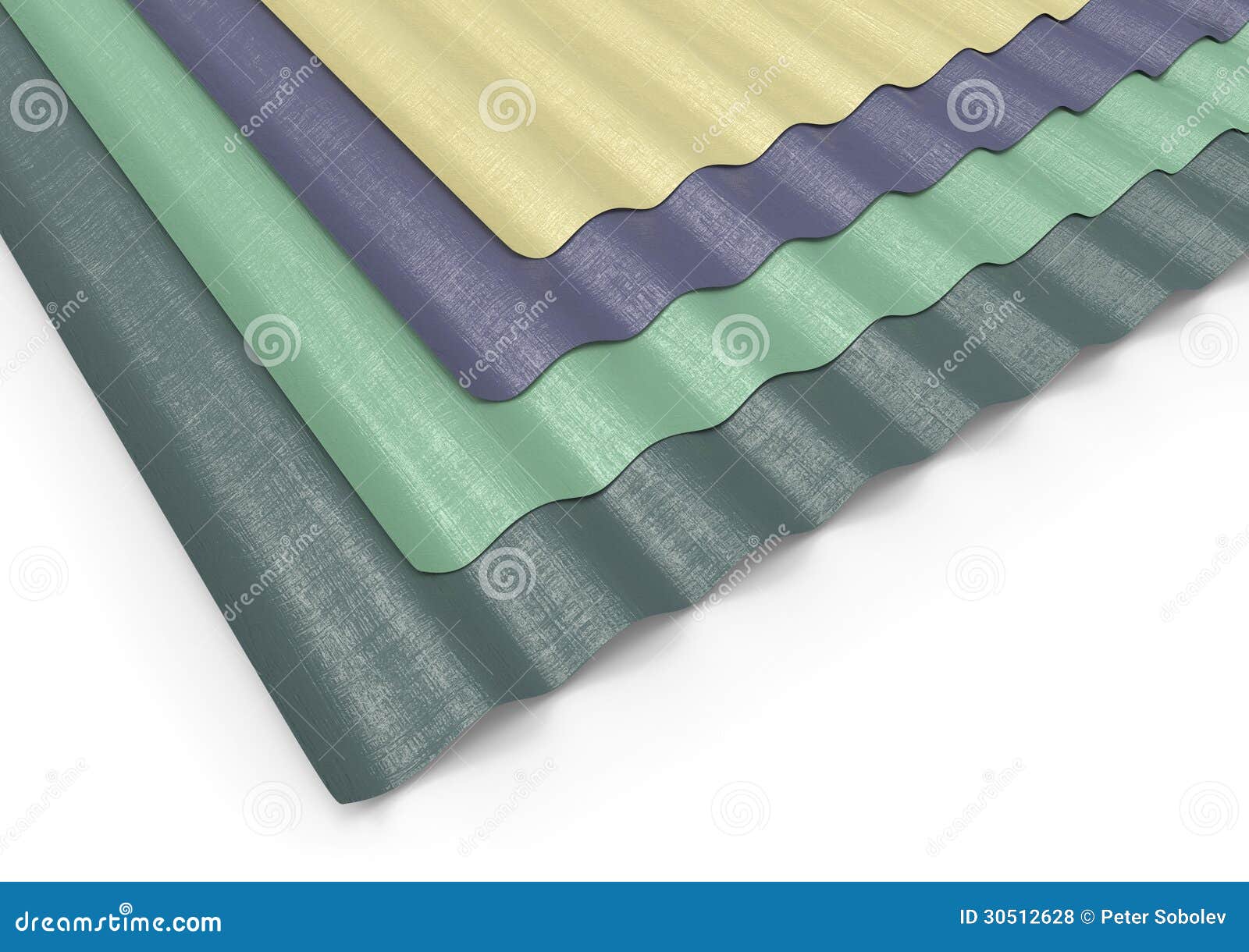 Corrugated Sheets of Plastic Stock Illustration - Illustration of color ...