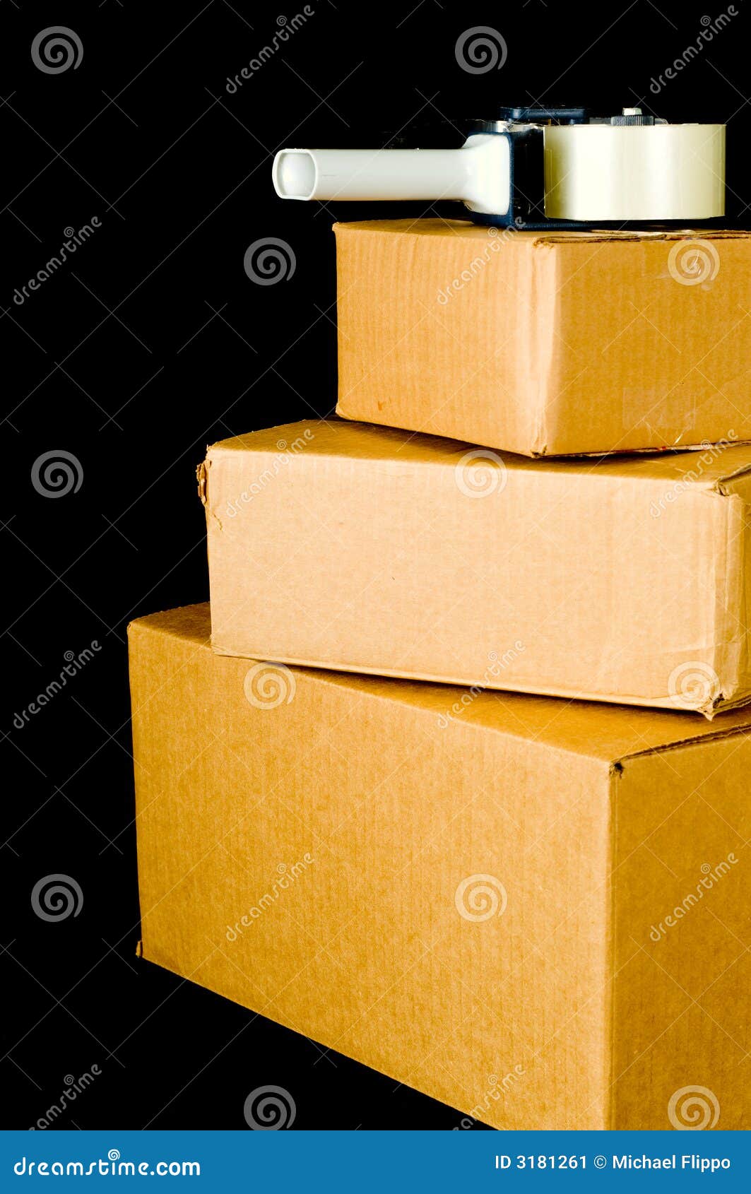 Corrugated Shipping Boxes stock image. Image of courier - 3181261