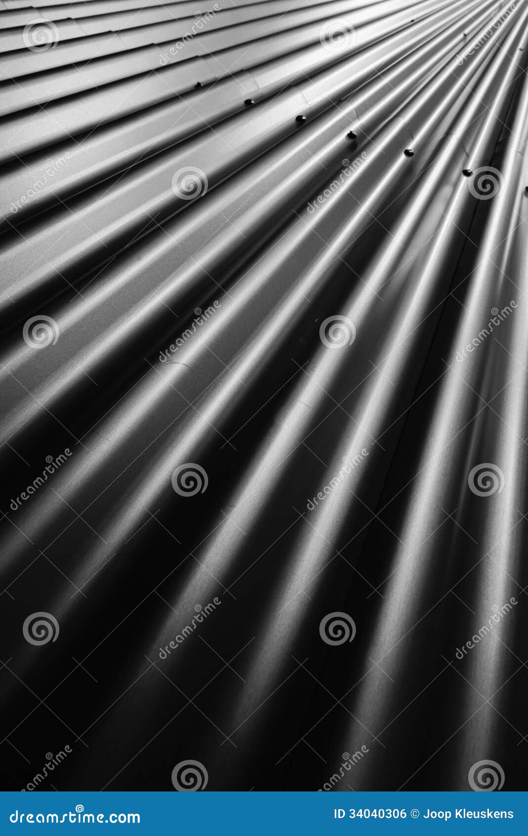 Corrugated Steel Cladding With Rivets On Industrial Building Stock ...