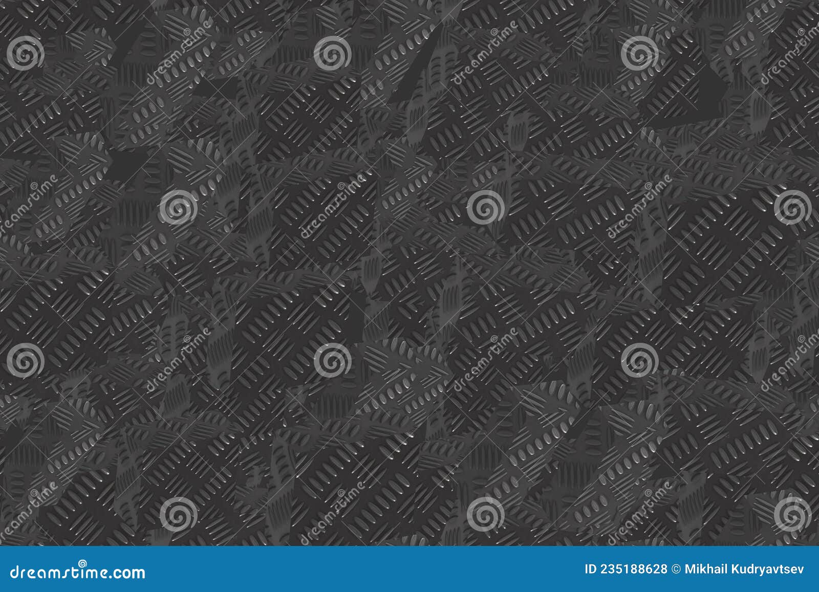 Corrugated Steel Seamless Pattern, 3D Illustration Background Stock ...