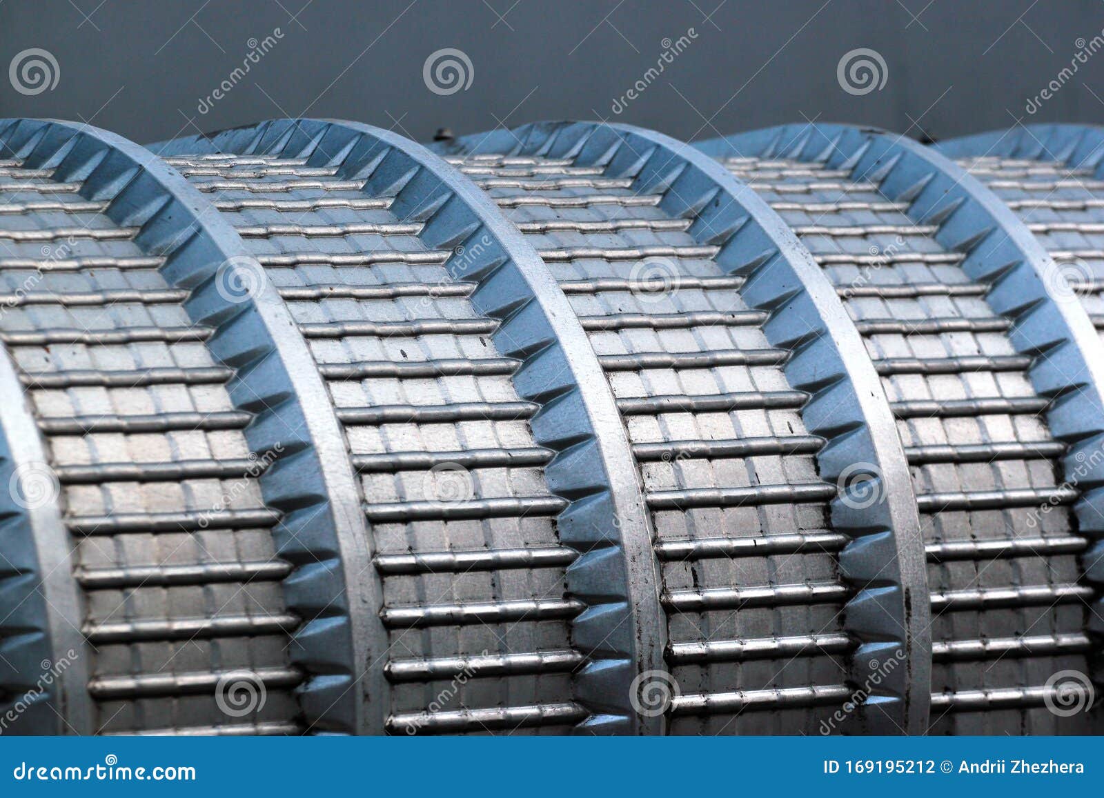 Corrugated Surface of Crimped and Ribbed Metal Pipe Stock Photo - Image ...