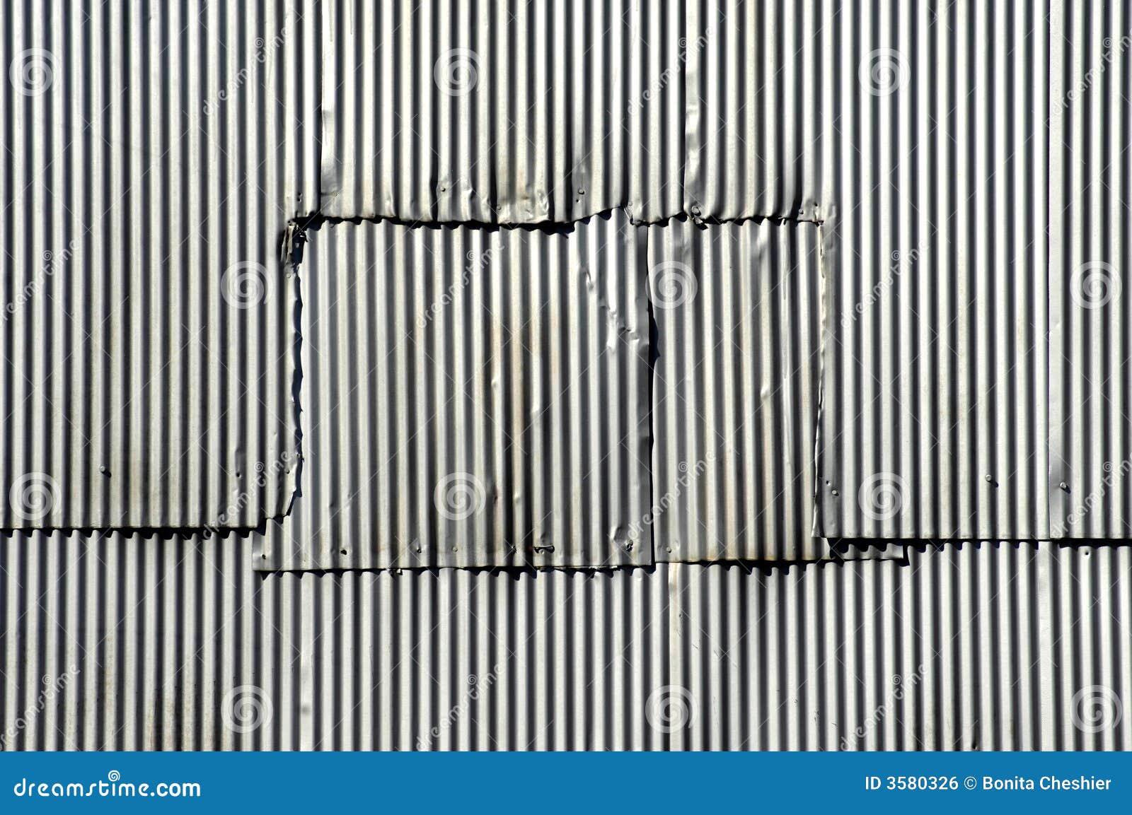 Corrugated Tin with Patch stock photo. Image of scrapbooking - 3580326