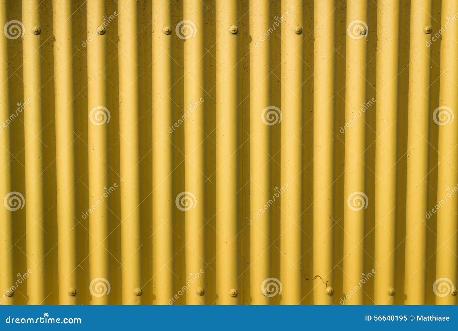 Corrugated yellow metal stock image. Image of metal, lines - 56640195