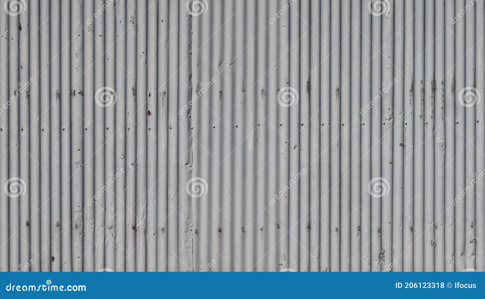 Isolated Corrugated Zinc Facade Stock Photo - Image of isolated ...