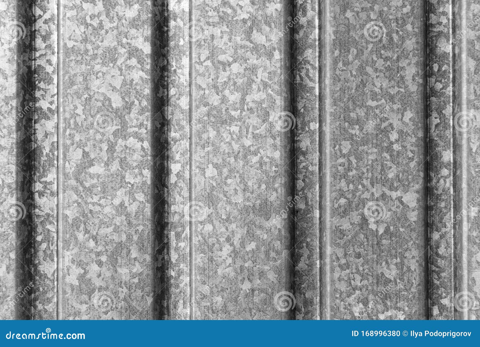 Corrugated Zinc Metal Texture Background. Galvanized Profiled Sheet ...