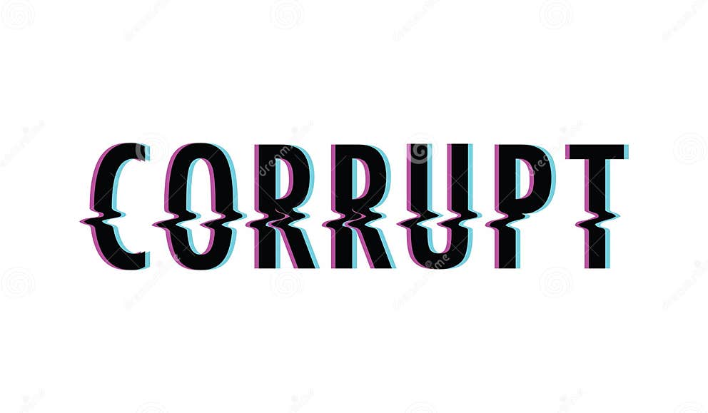 Corrupt glitch text stock vector. Illustration of secure - 104548995