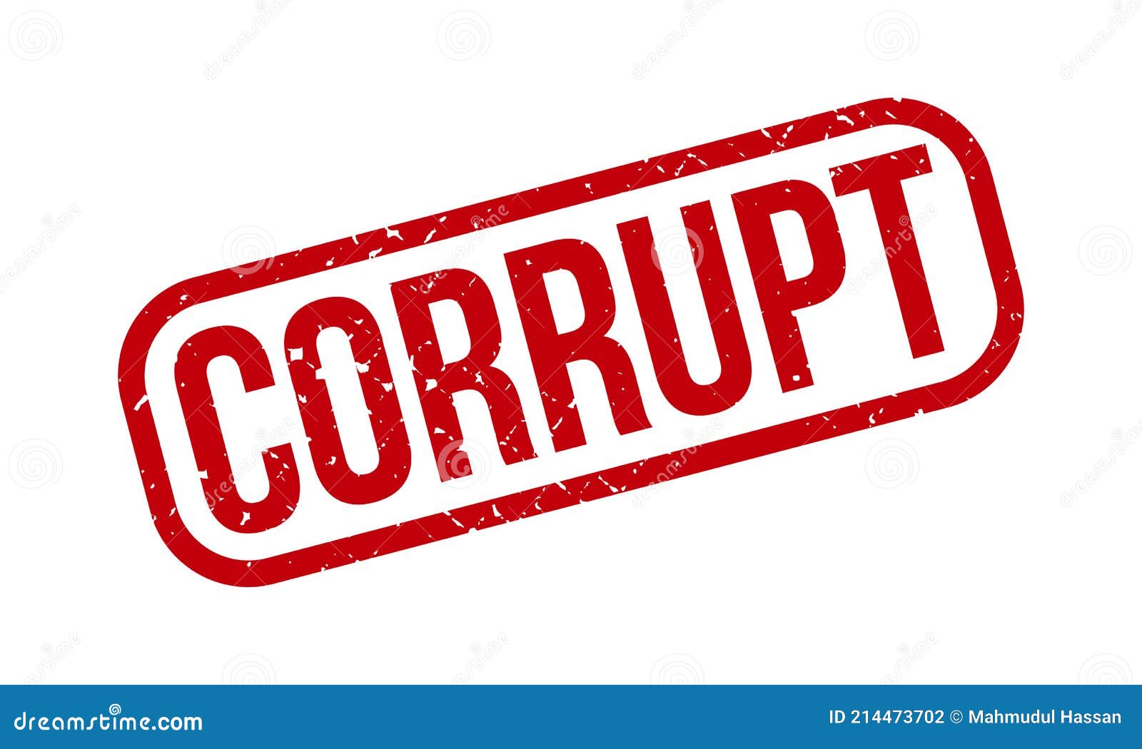 Corrupt Rubber Grunge Stamp Seal Vector Illustration Stock Vector ...