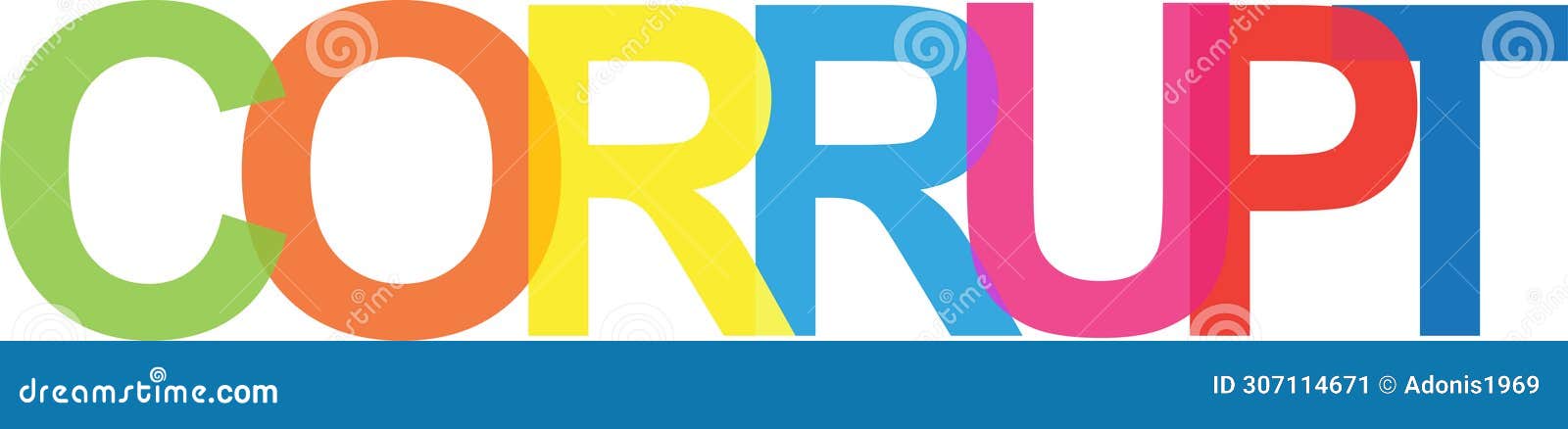 Corrupt Word On White Stock Photo | CartoonDealer.com #307114671