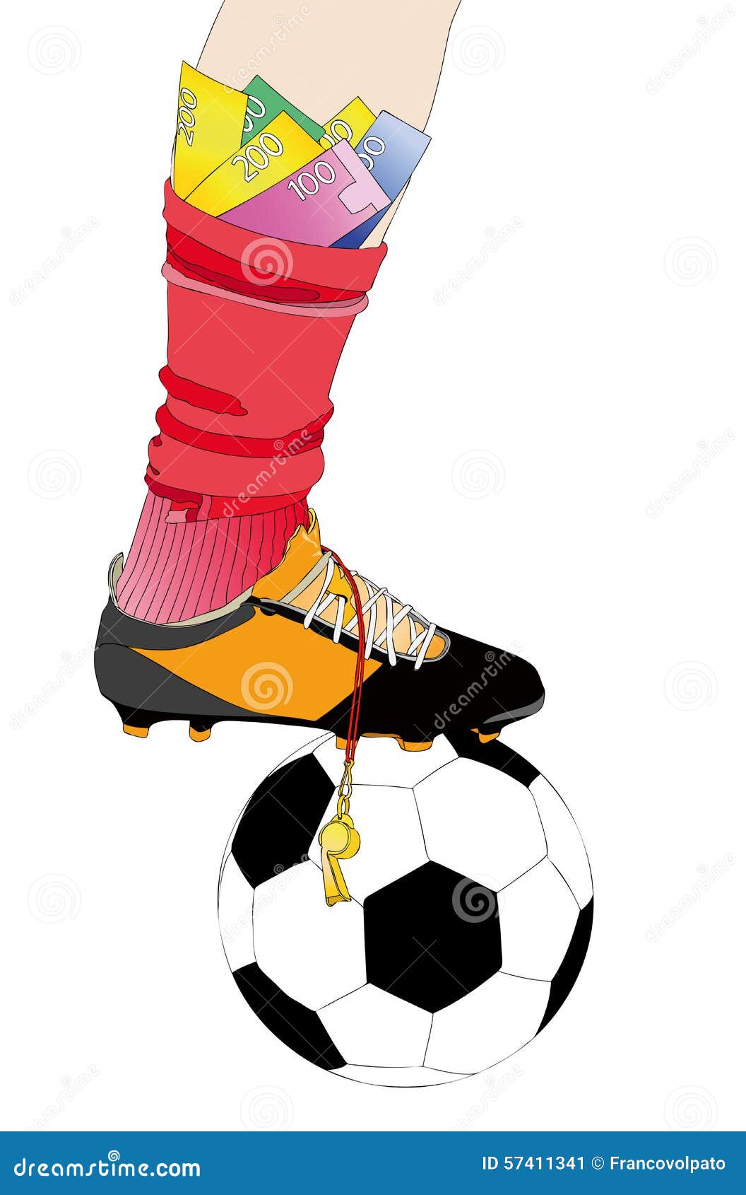The Corrupt World of Football Stock Illustration - Illustration of ...