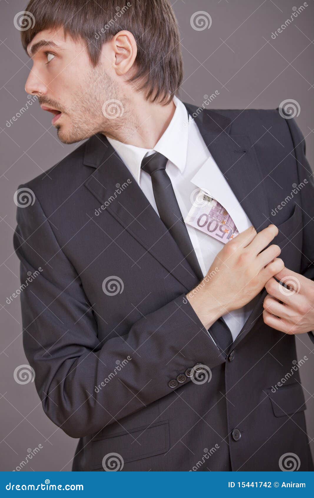 Corrupted businessman stock photo. Image of hiding, portrait - 15441742