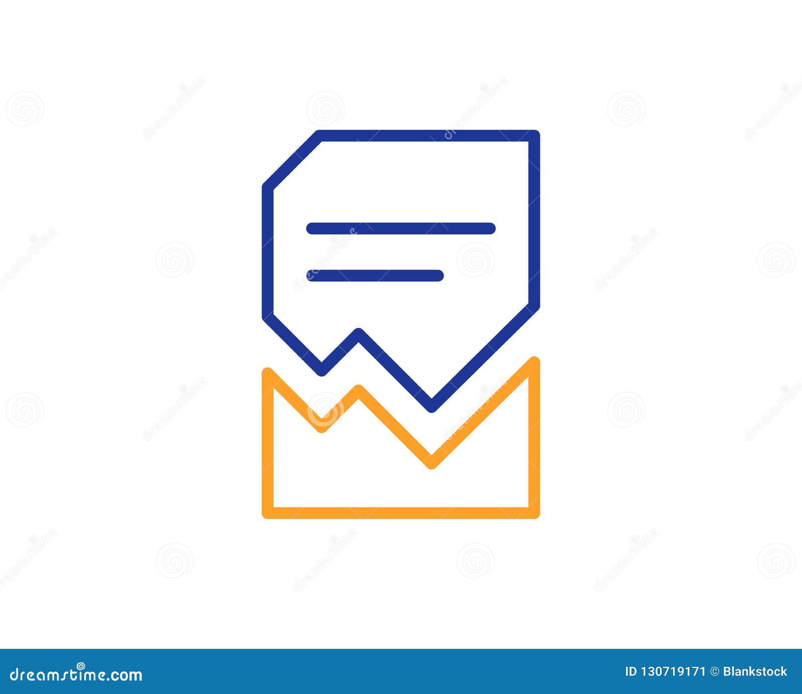 Corrupted Document Line Icon Bad File Sign Vector Stock Vector Illustration Of Blank Color