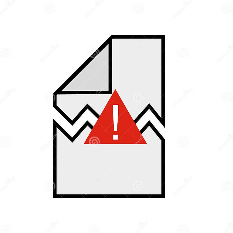 Corrupted File. Damaged Data Stock Illustration - Illustration of ...
