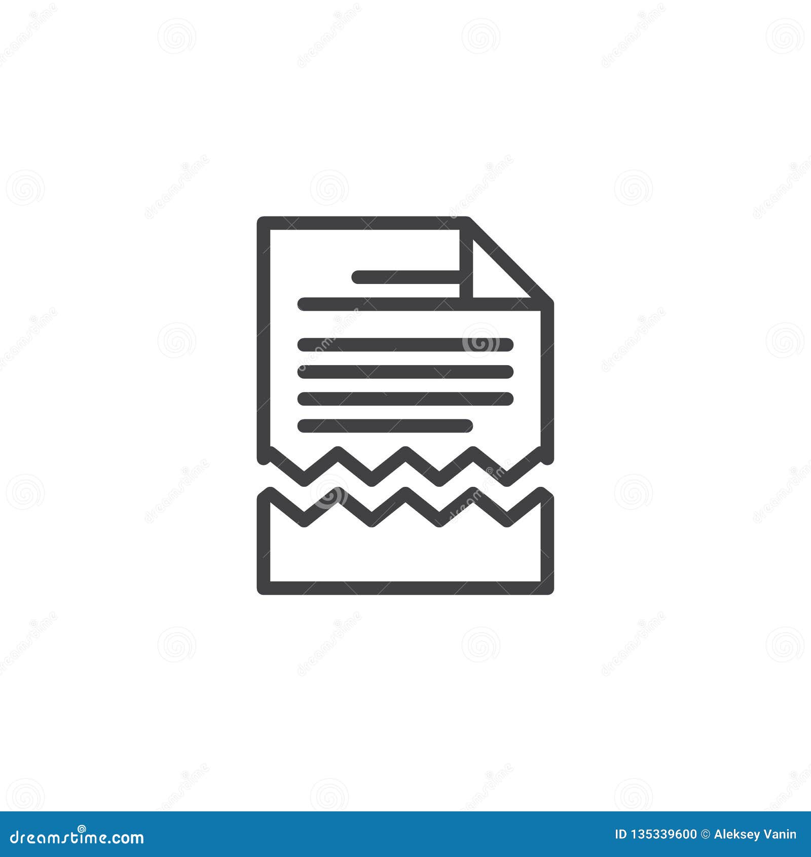 Corrupted File Document Outline Icon Stock Vector - Illustration of ...