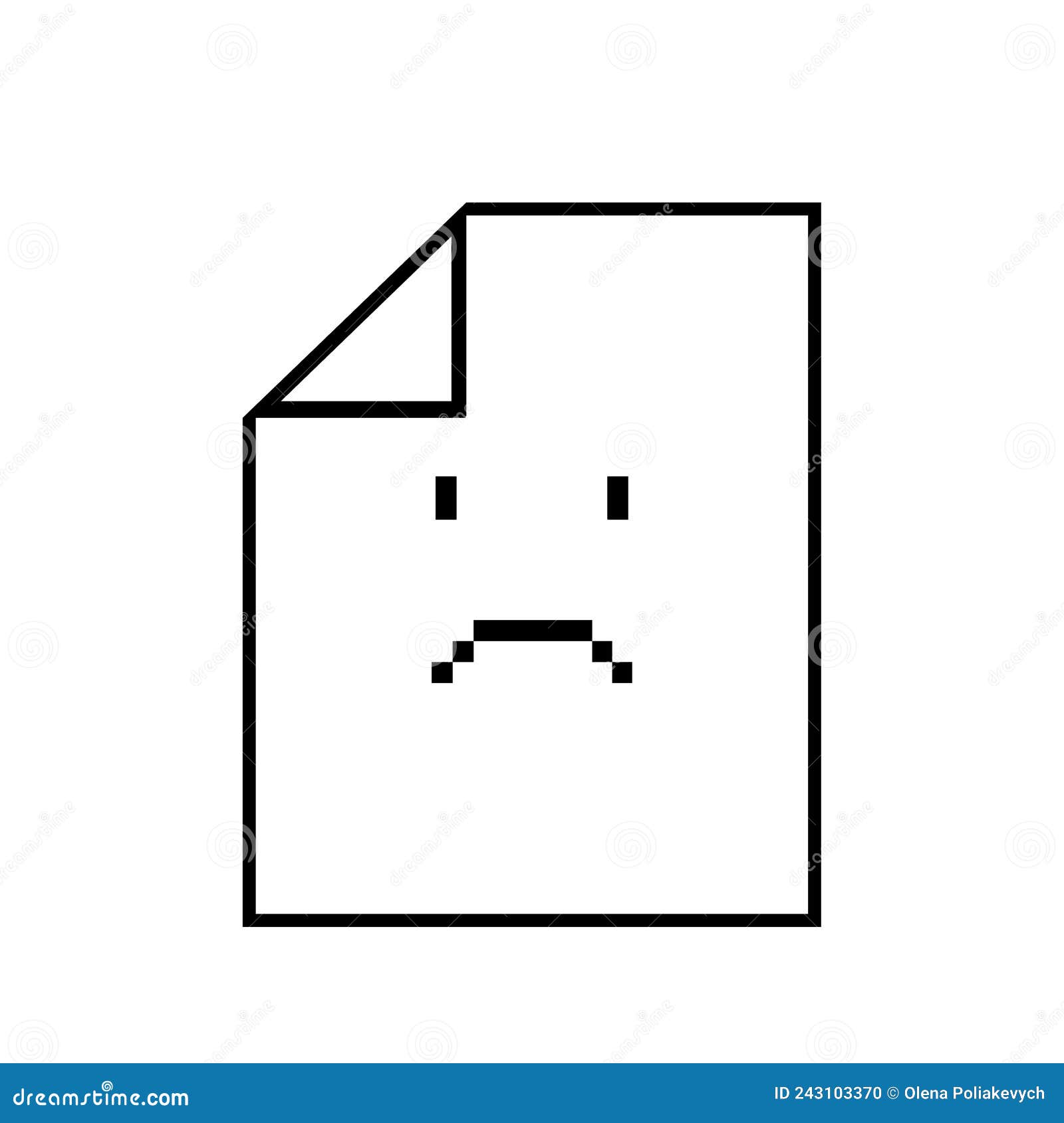 Corrupted File Document Outline Icon. Linear Style. Bad File Simple ...