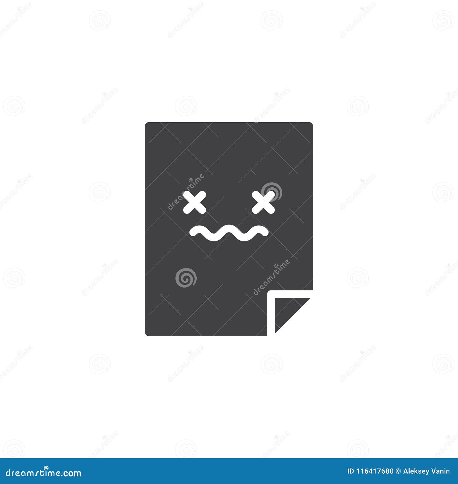Corrupted File Document Vector Icon Stock Vector - Illustration of logo ...