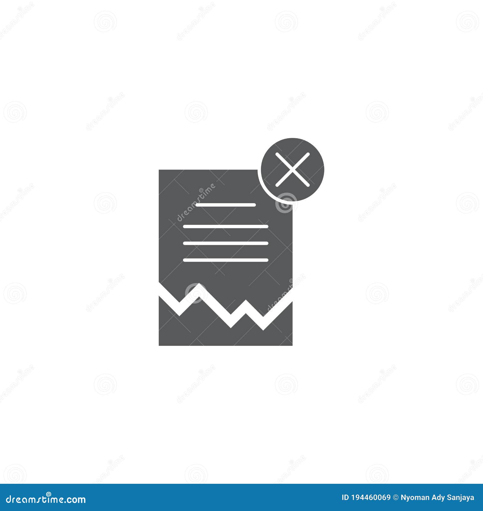 Corrupted File Sign. Broken File Icon On White Background. Stock Photo ...