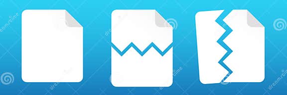 Corrupted File Icon. Failed Document with Error Stock Vector ...