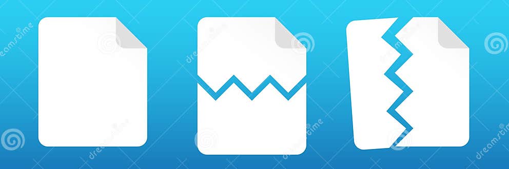 Corrupted File Icon. Failed Document with Error Stock Vector ...