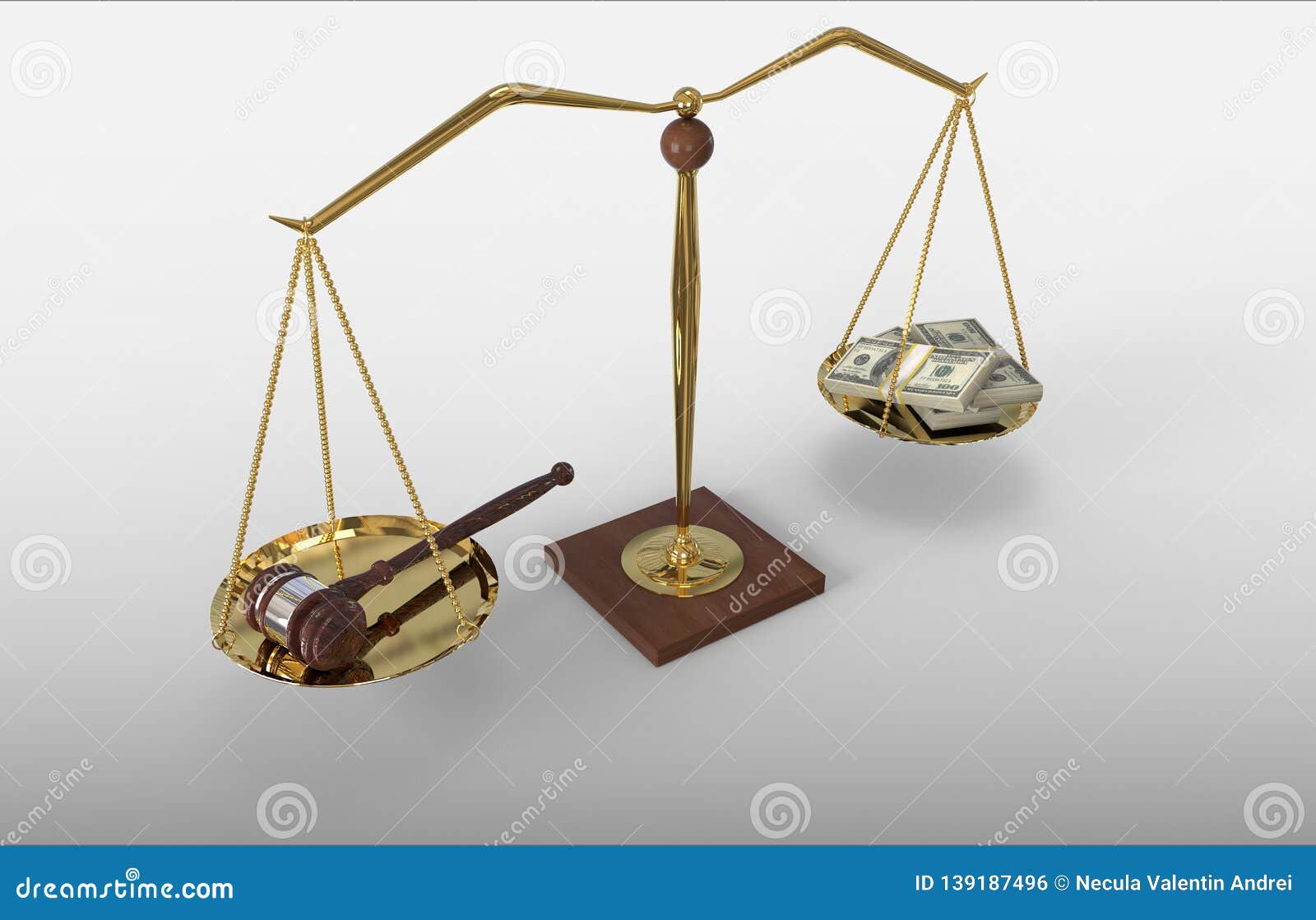 Corrupted System of Justice Stock Illustration - Illustration of buying ...